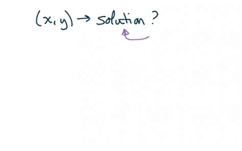 SOLVED How Do You Determine Whether An Ordered Pair Is A Solution Of An Equation In Two