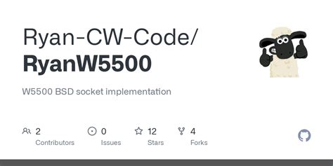 github ryan cw code ryanw5500 w5500 bsd socket implementation