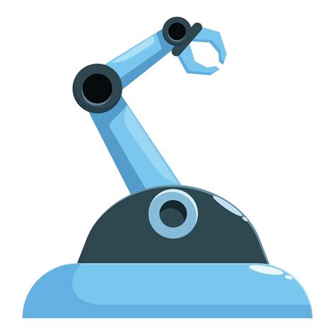 Blue Robotic Arm Picking Up Object On White Background 50041547 Vector Art At Vecteezy