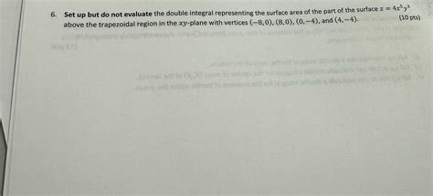 Solved Set Up But Do Not Evaluate The Double Integral