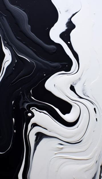 Premium Photo Abstract Black And White Liquid Dropdown Background