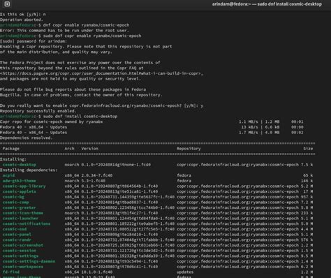 How To Install Cosmic Desktop In Fedora Linux Workstation