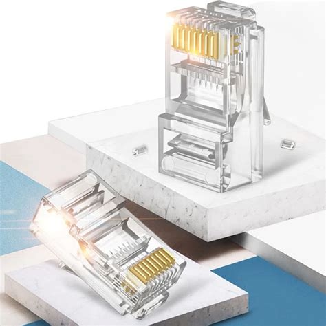 이더넷 케이블 모듈 플러그 네트워크 커넥터 Utp Cat6 Rj45 네트워크 케이블 크리스탈 헤드 8p8c 100pcs 네트워킹