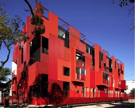 Lorcanoherlihy Hollywdhsing 1 Contemporary Red Building Facade