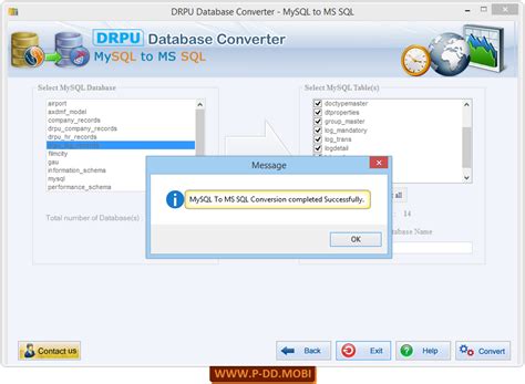 Mysql To Mssql Database Converter Software Screenshot Data Base Migration