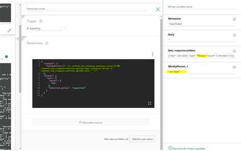Processing Conditions Based On Context Variables In Watson Conversation