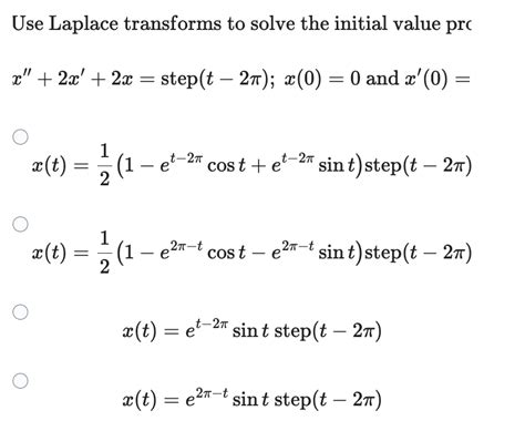 Solved Use Laplace transforms to solve the initial value | Chegg.com