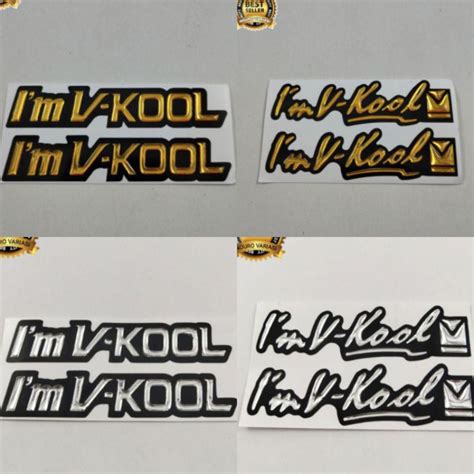 Im V Kool Vkool Vcool Logo Embossed Emblem Shopee Malaysia