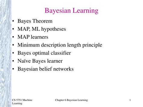PPT Bayesian Learning PowerPoint Presentation Free Download ID 6728108