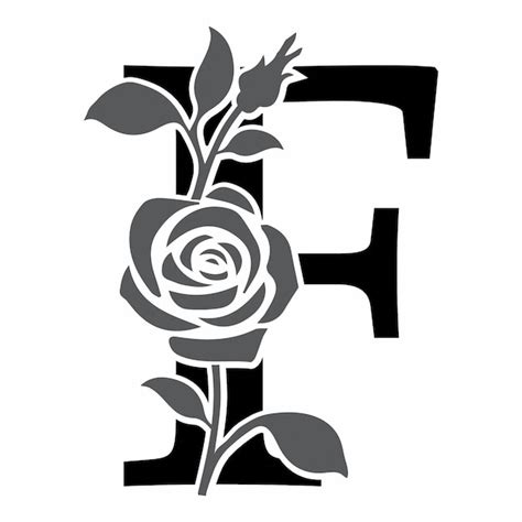 premium vector flower letter vector f
