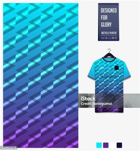 청록색 그라데이션 형상 형상 추상적 배경 축구 유니폼 축구 키트 스포츠 유니폼 직물 섬유 패턴 디자인 T 셔츠 모형 템플릿 디자인 벡터 일러스트레이션 T 셔츠에 대한 스톡