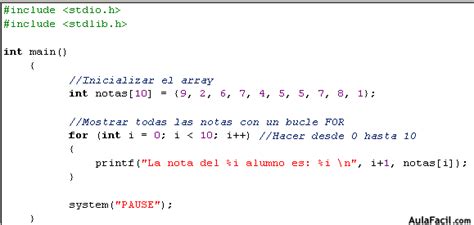 Recorrer Un Array Lenguaje De Programaci N C