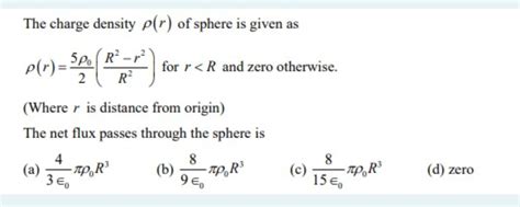 Solved The charge density ρ r of sphere is given as Chegg