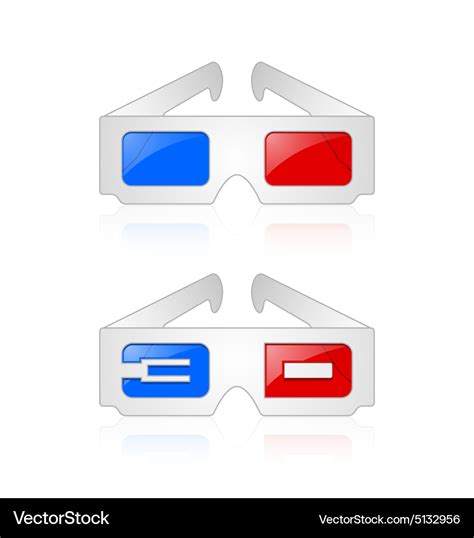 Anaglyphic 3d Glasses Royalty Free Vector Image