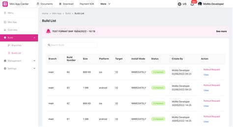 Xây dựng Mini App MoMo Developers