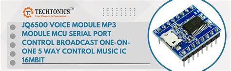 Techtonics Jq6500 Voice Module Mp3 Module Mcu Serial Port Control Broadcast One On One 5 Way