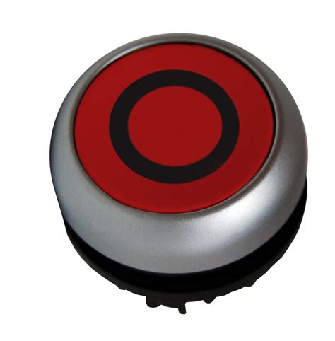Illuminated Push Button Flat Stay Put Latched Red EMall Australia