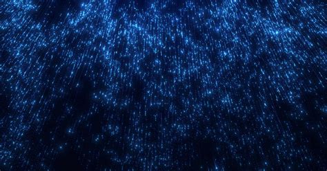 Abstract Digital Background Of Blue Sparkling And Glowing Parts Of Dots