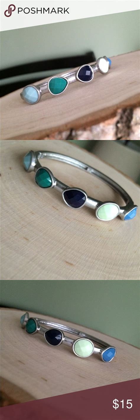 Lia Sophia Multi Stone Bangle Stackable Bracelet