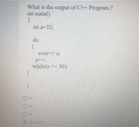 Solved What Is The Output Of C Program Int Main Int