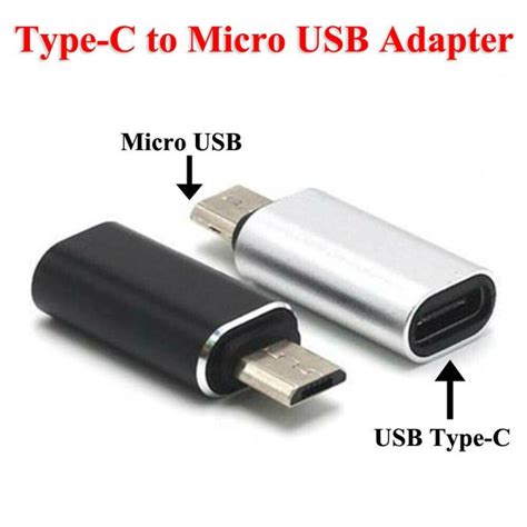 Allmobiles Micro USB Male To USB C Type C Female Converter Adapter Charging Data Connector