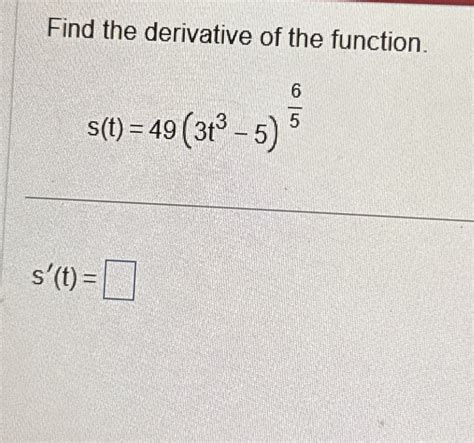 find the derivative of the