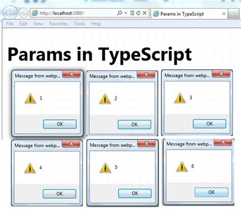 use of params in typescript