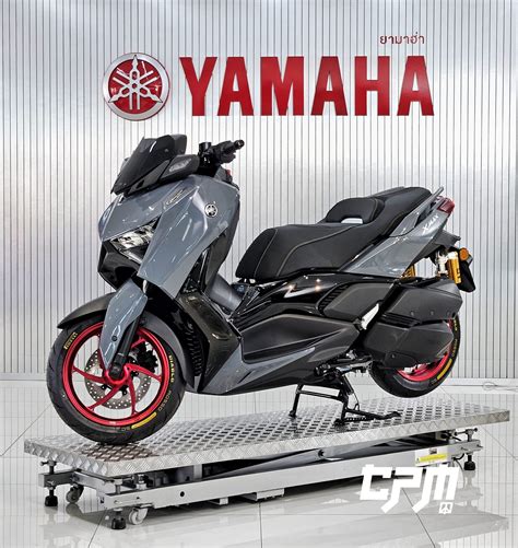🇯🇵 อัพเกรด XMAX TECHMAX ด้วยสีเทาแลมโบ ล้อแม็กCNC ของ GP RACING สีแดงซา ...
