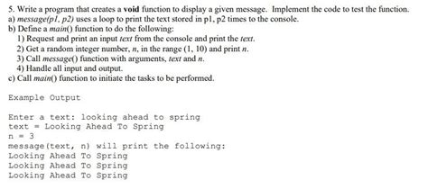 Solved Write A Program That Creates A Void Function To Chegg