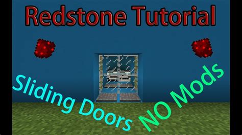How To Make Sliding Doors In Vanilla Minecraft Youtube