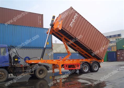 20ft Dump Trailer2 Axles 20ft Skeletal Container Dump Semi Trailer