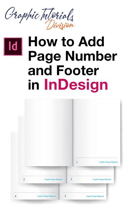 add page number and footer in adobe indesign indesign tutorials