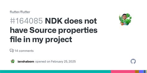 Ndk Does Not Have Source Properties File In My Project · Issue 164085 · Flutterflutter · Github