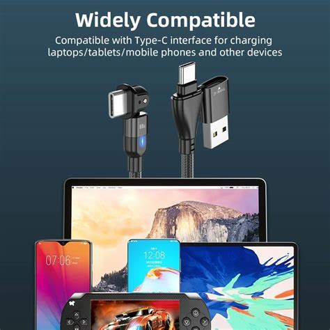 Hitech Land Pd W Type C Usb C To Type C Usb C Usb Degree Bending Charging Data Cable