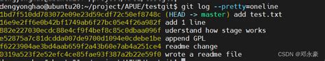 【git】版本控制与远程仓库的使用：日志、版本修改、工作区与暂存区详解 git 查看日志 和修改 csdn博客
