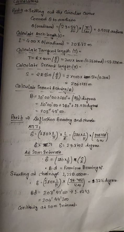 [solved] circular curves a the centre line of a simple circular curve