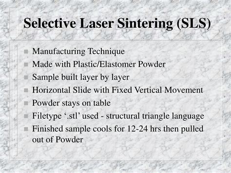 Ppt Sls Selective Laser Sintering Powerpoint Presentation Free