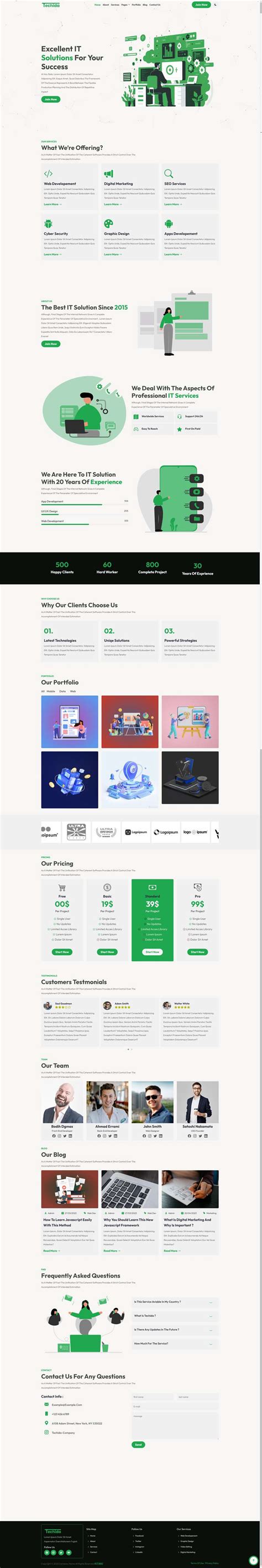html css网页设计，网络公司网站开发模板 17素材网