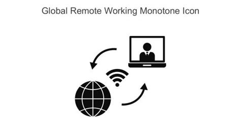 Global Remote Working Monotone Icon In Powerpoint Pptx Png And Editable Eps Format PPT Template