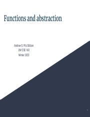 Understanding Functions and Abstraction in Python for Computer | Course Hero