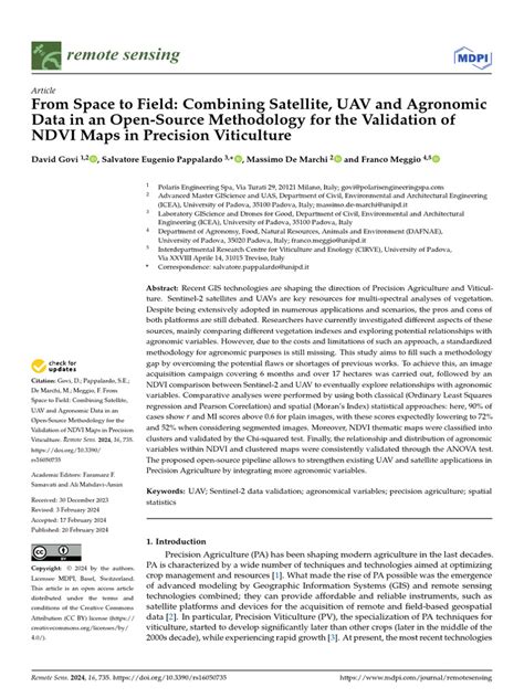 Remote Sensing Research Article Pdf Spatial Analysis Statistics