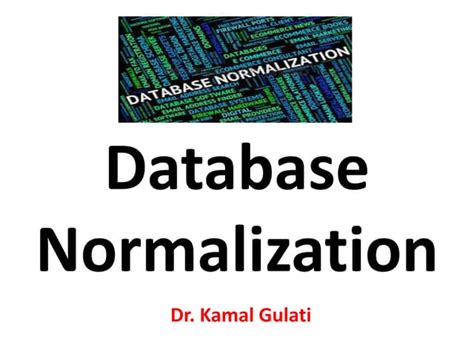 Normalization In Dbms Pptx