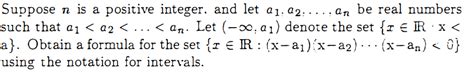 Solved Suppose n is a positive integer and let a₁ Chegg