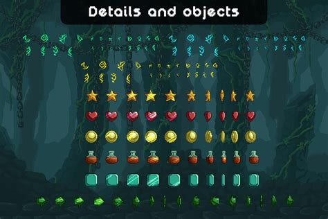 Dungeon Platformer Pixel Art Tileset - CraftPix.net