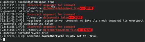 Gamerule Incorrect Argument For Command Radmincraft