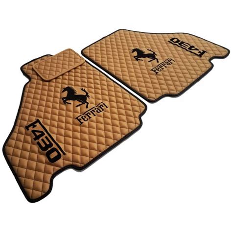 Ferrari Fit F360 And F430 Diamond Stitch Eco Leather Floor Mat J