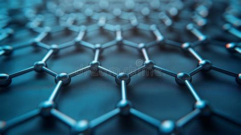 Graphene Molecular Grid Graphene Atomic Structure Concept Stock Image