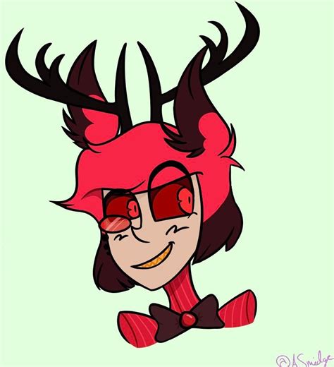 I Drew Alastor With A Huge Rack Of Antlers Hazbinhotel