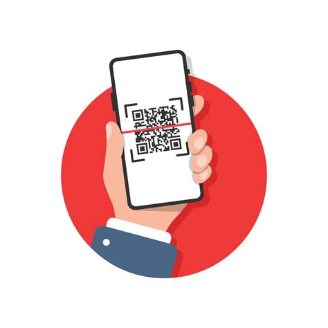 Qr Code Scan Icon In Flat Style Mobile Phone Scanning Vector Illustration On Isolated