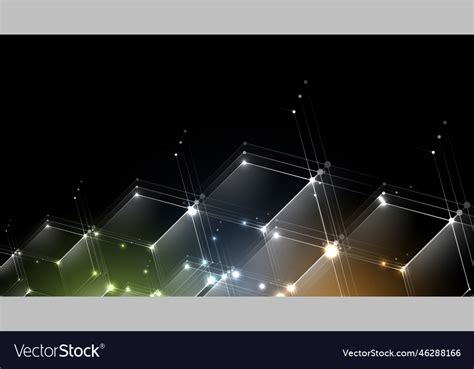 Abstract Structure Circuit Computer Cube Vector Image